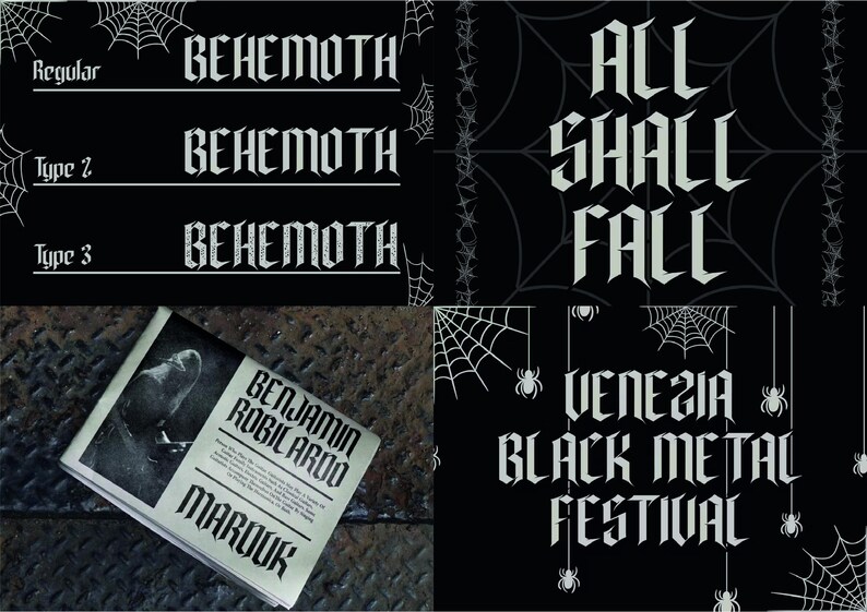 4 Premium Blackletter Modern Gothic Font Night Life, Glaive, Lamphor ...