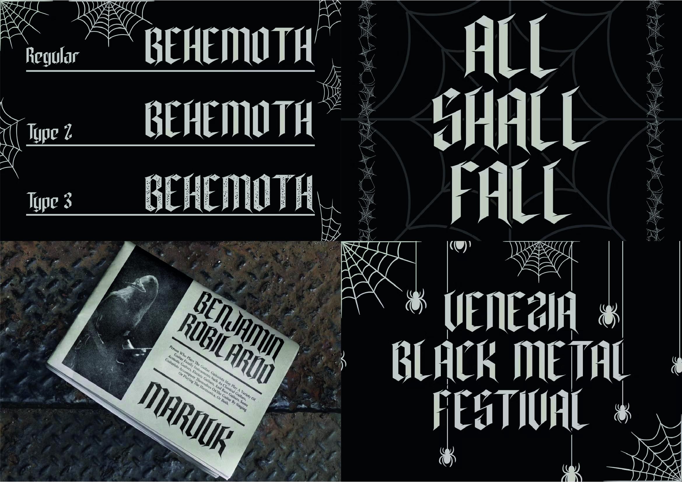 4 Premium Blackletter Modern Gothic Font Night Life, Glaive, Lamphor ...