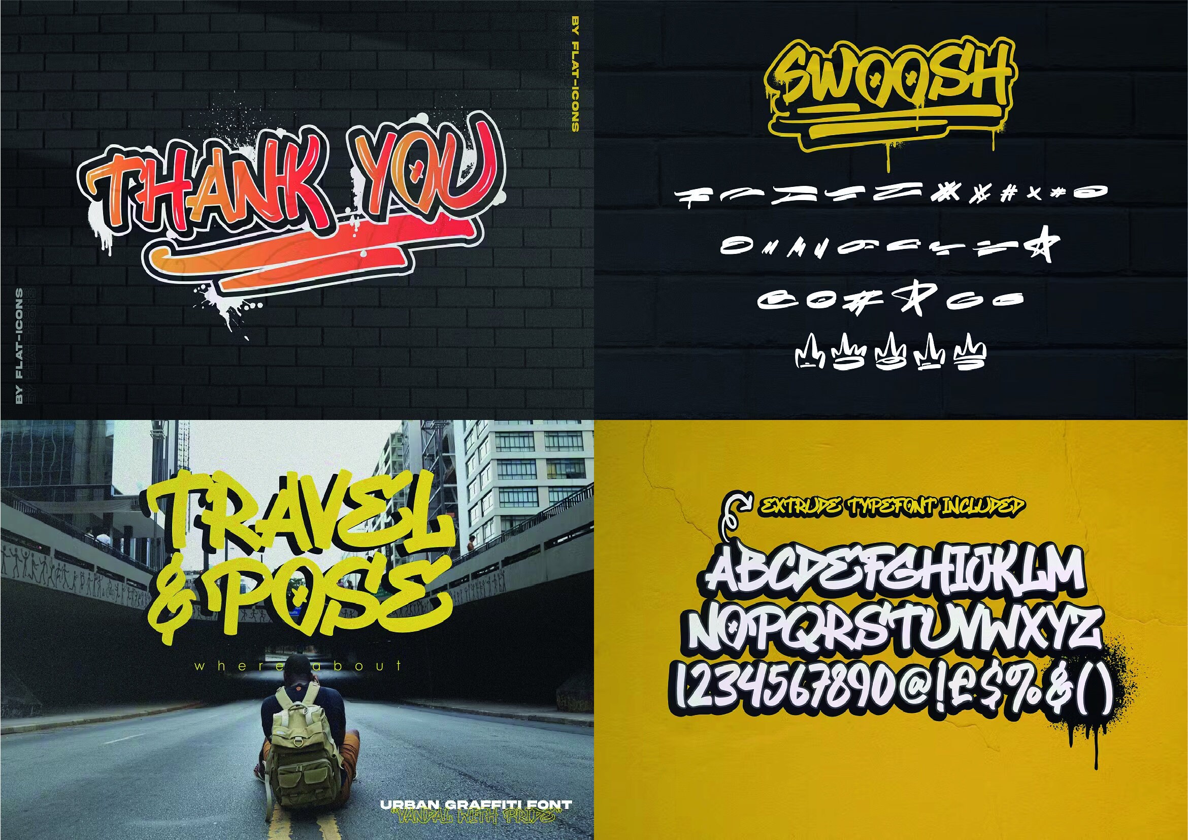4 Urban Graffiti Font Premium Urban Graffiti, Bozart, Street Hustle ...