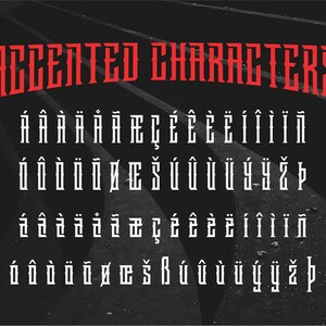 4 Gothic Tattoo Blackletter Typeface Font 3 Betcher, Delaroca, Gomsky ...