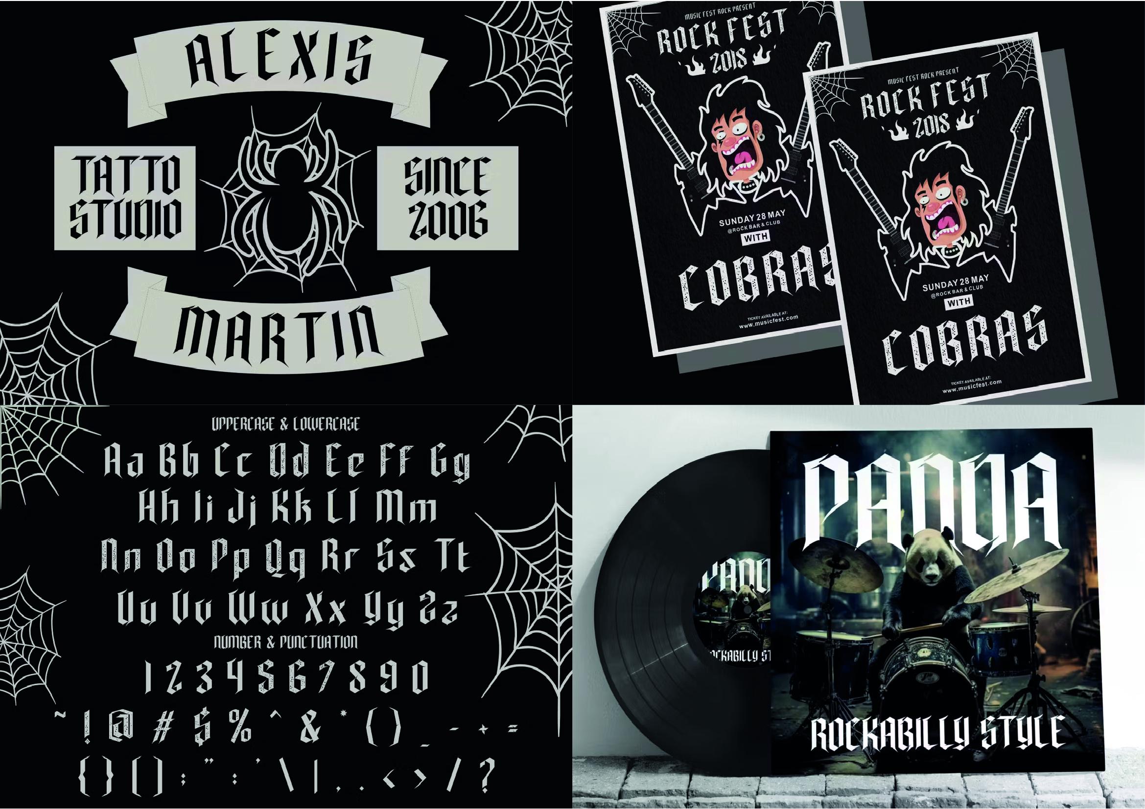 4 Premium Blackletter Modern Gothic Font Night Life, Glaive, Lamphor ...