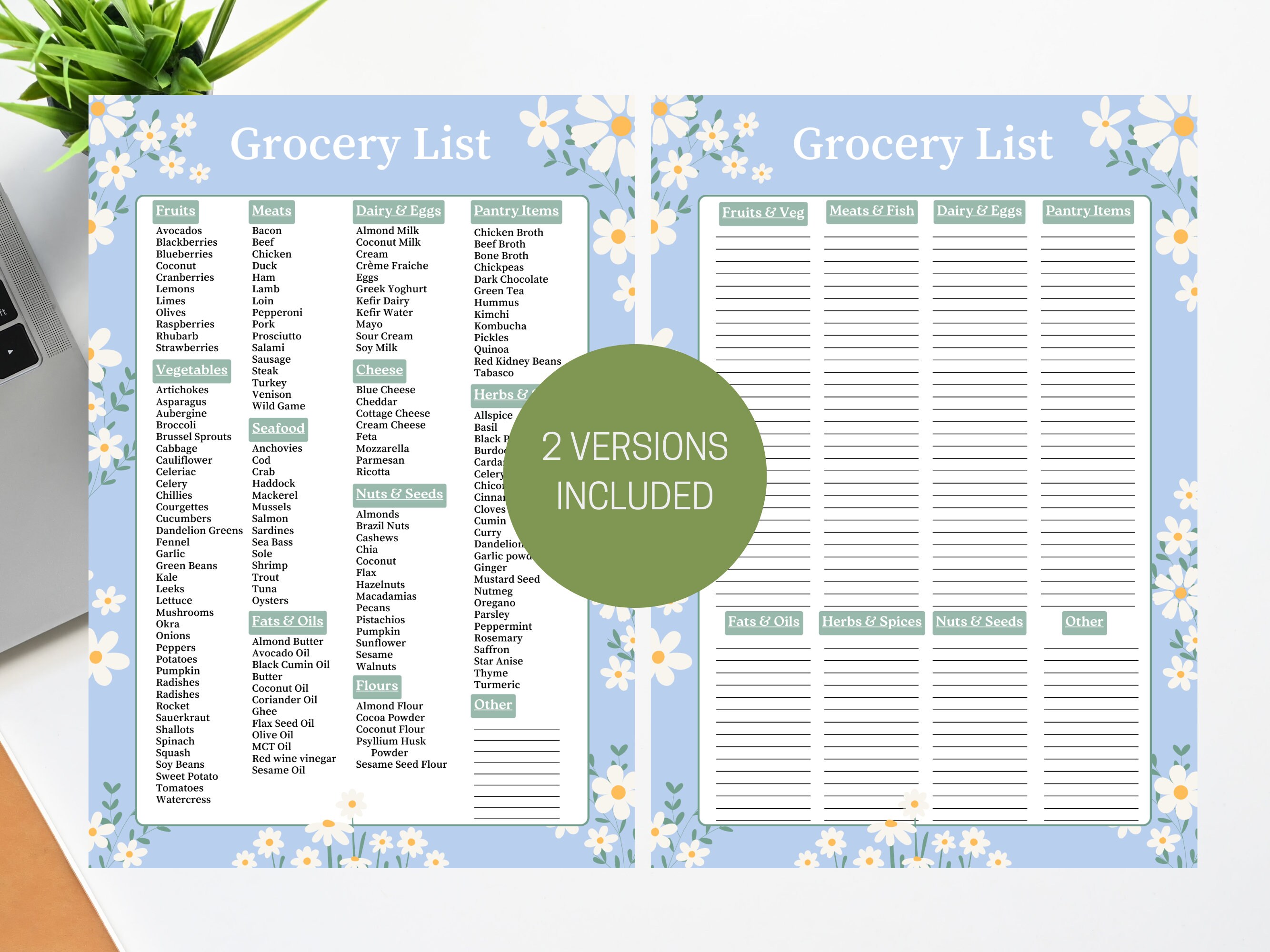 Fast Like a Girl Grocery List, Keto Grocery List - Etsy