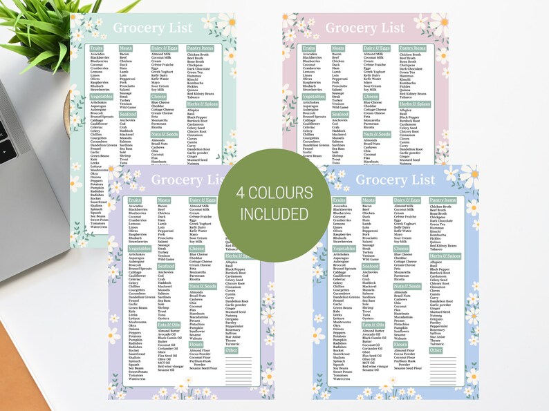 Fast Like a Girl Grocery List, Keto Grocery List - Etsy