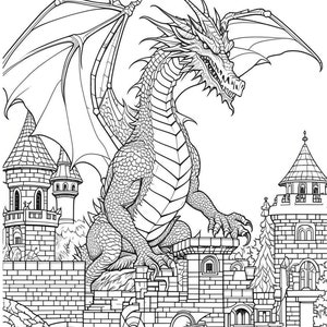 Mythical Beasts Coloring Pages With Creatures of the Wild and Medieval ...