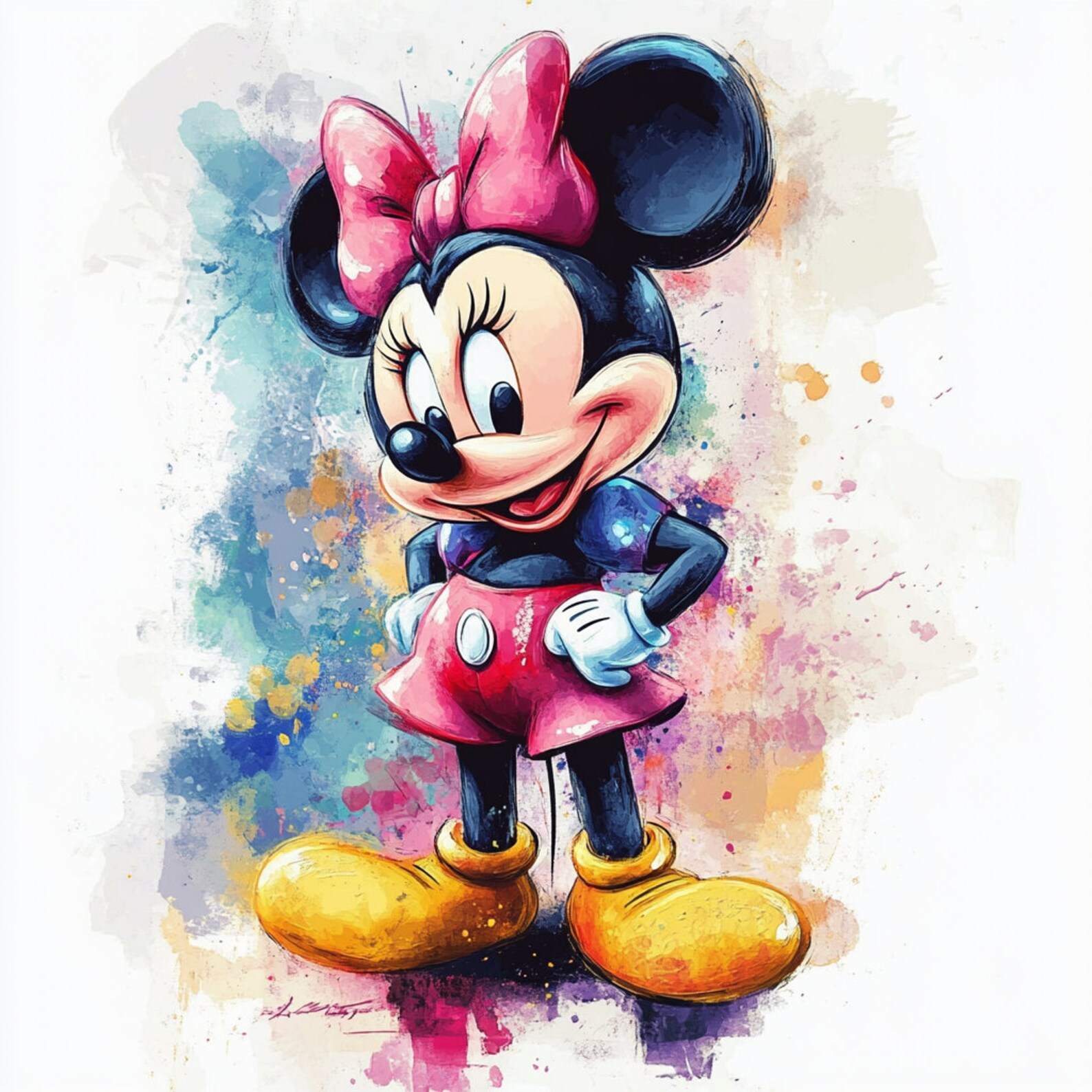 4 Minnie Mouse Kids Room Art Photo Cartoon Decoration Children Bedroom ...