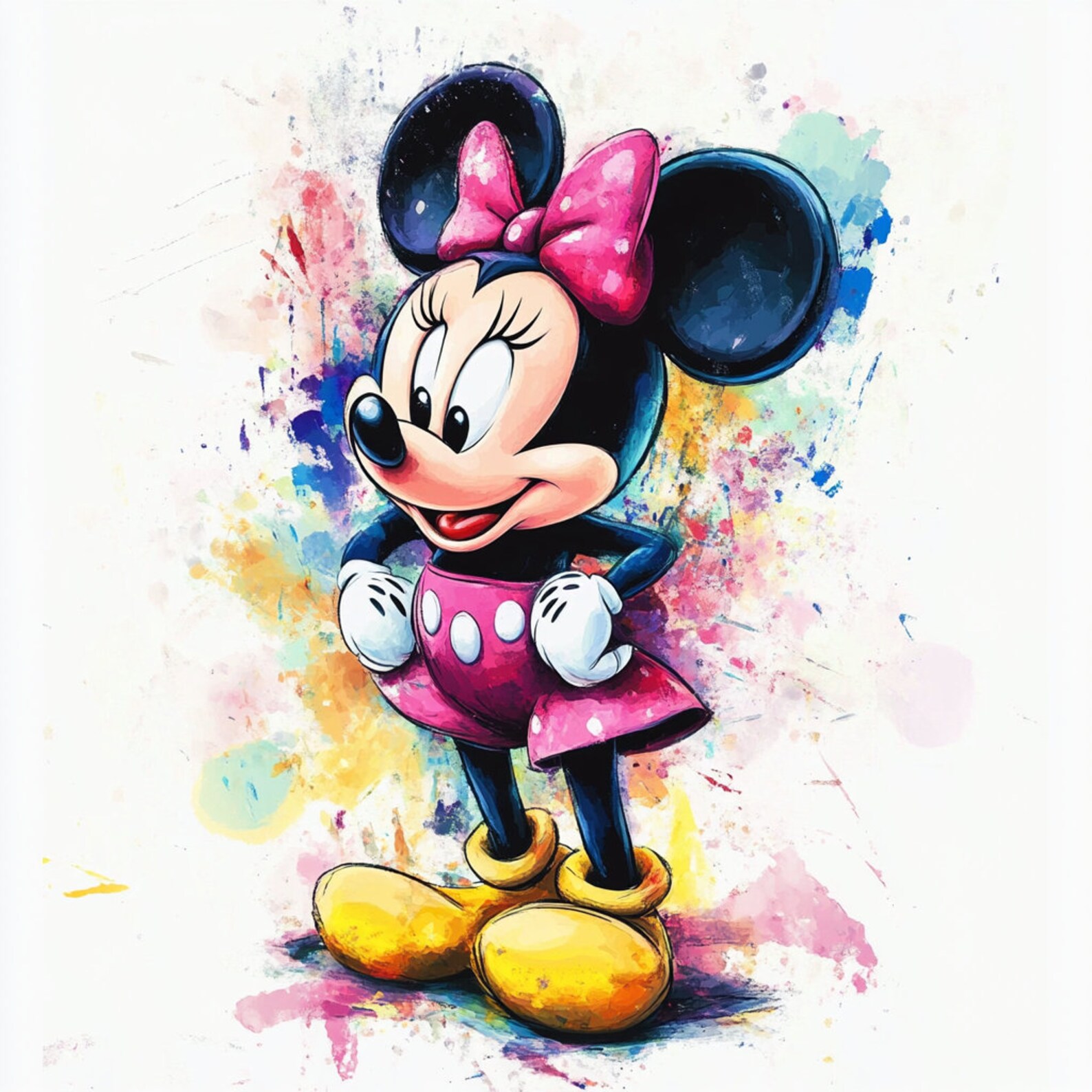 Minnie Mouse Kids Room Art Photo Cartoon Decoration Children Bedroom ...