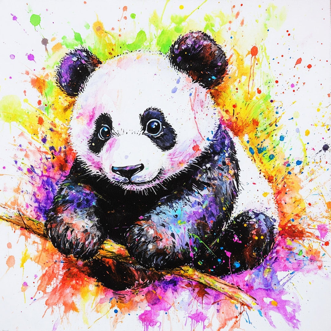 4 Panda Kids Room Art Photo Cartoon Decoration Children Bedroom ...