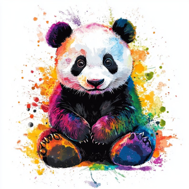 4 Panda Kids Room Art Photo Cartoon Decoration Children Bedroom ...