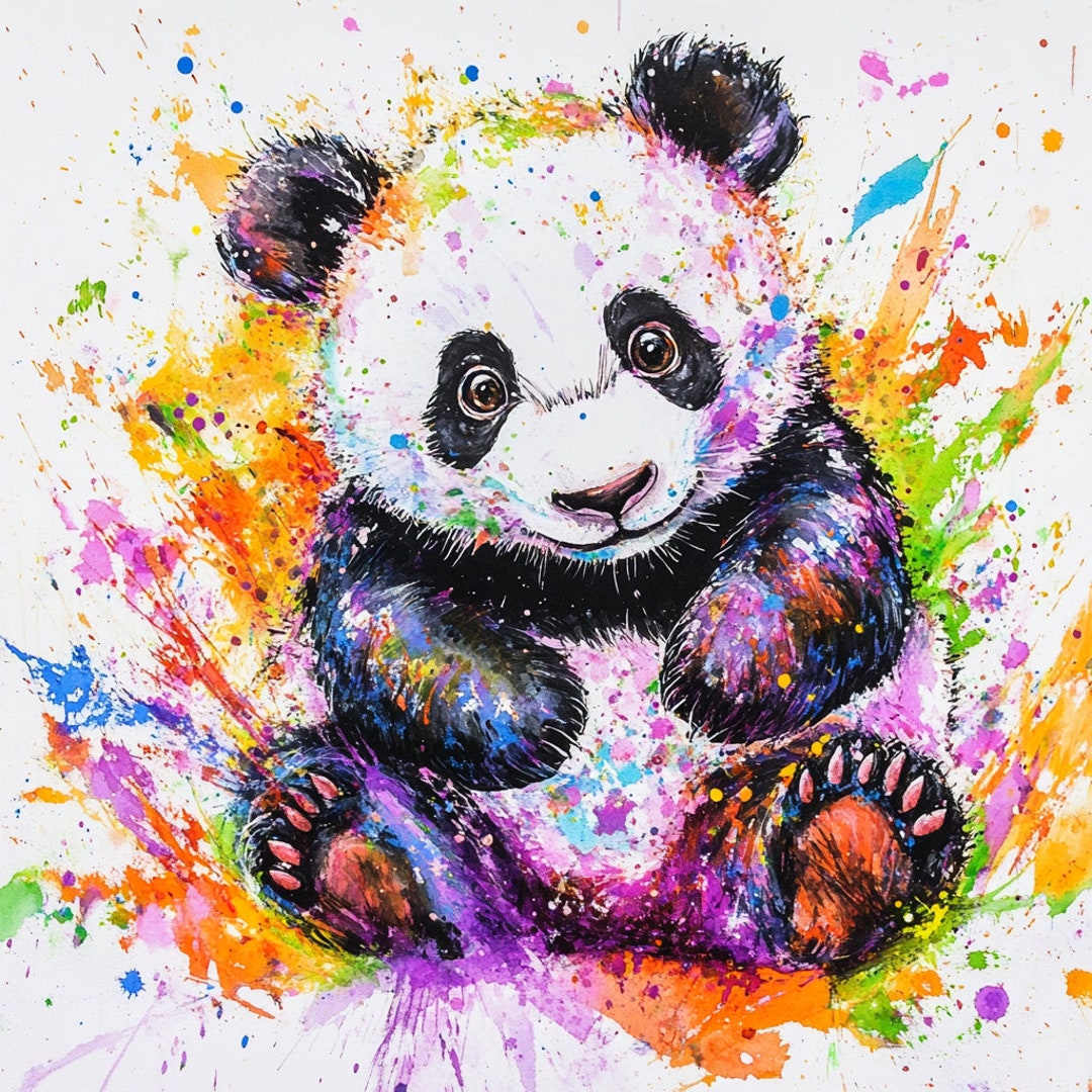 Panda Kids Room Art Photo Cartoon Decoration Children Bedroom Playroom ...