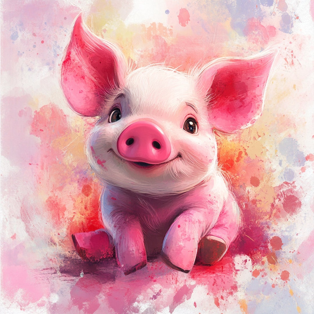 Piglet Pig Kids Room Art Photo Cartoon Decoration Children Bedroom ...