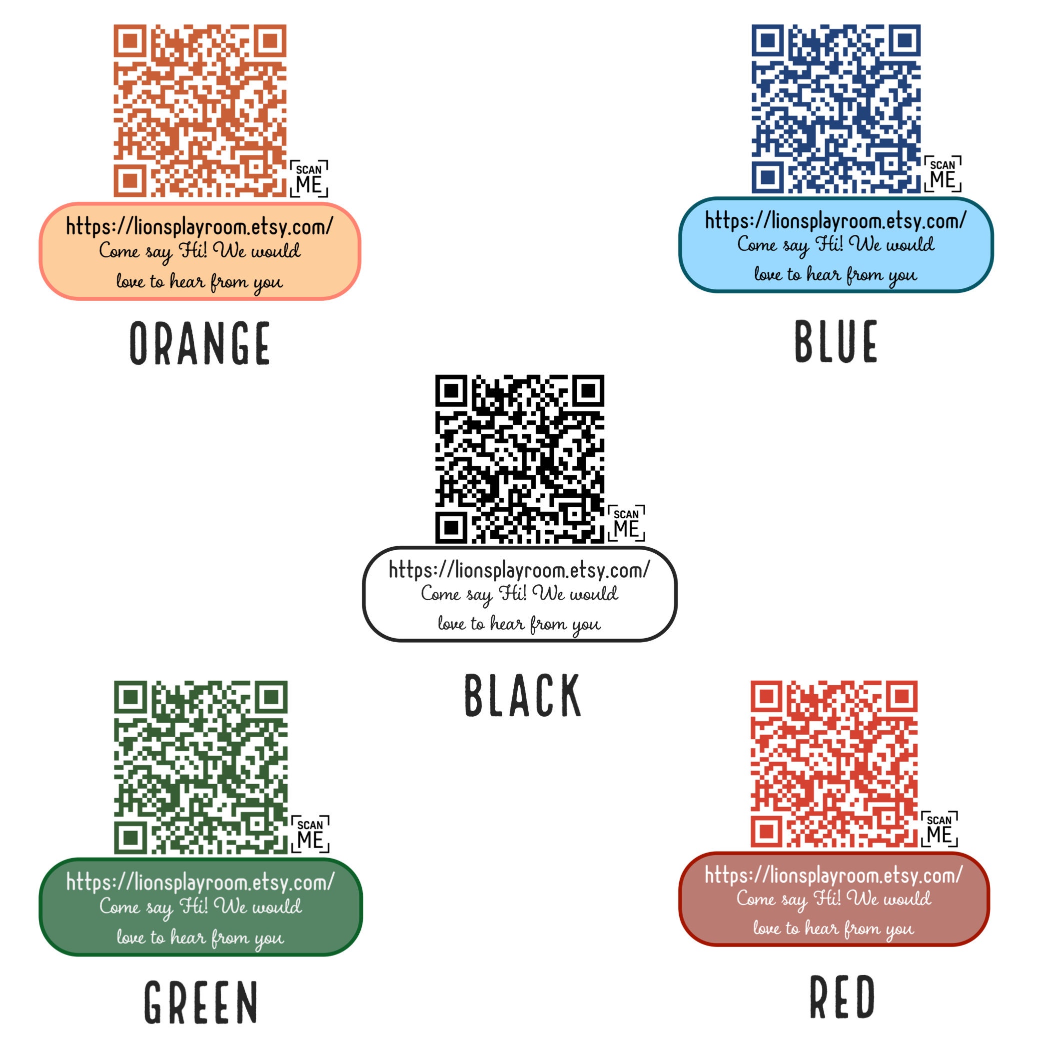 QR Code Sticker Set of 48 Pieces Custom Printed QR Code - Etsy Australia