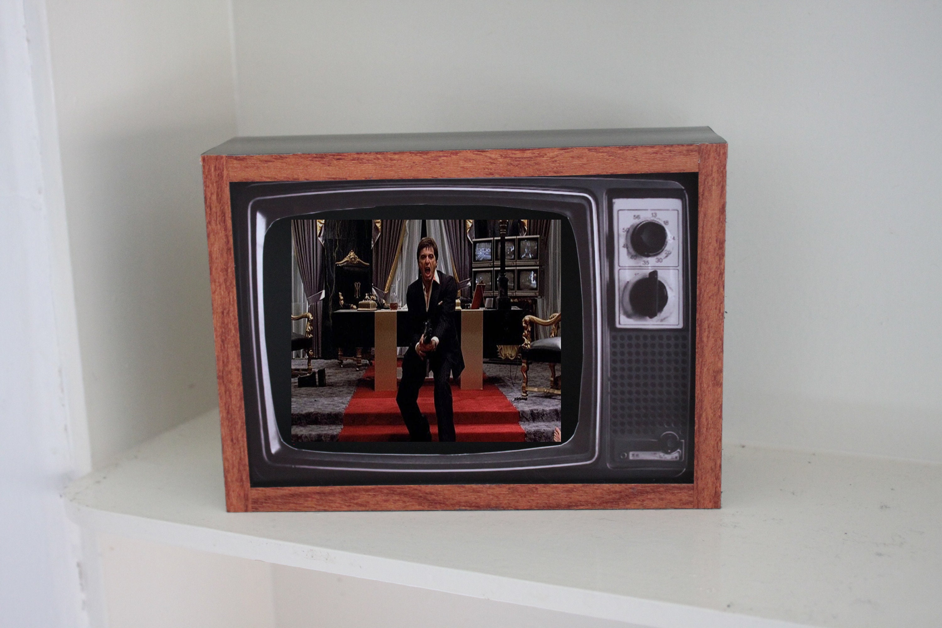 Scarface Retro TV Photo Frame Gift Idea - Etsy