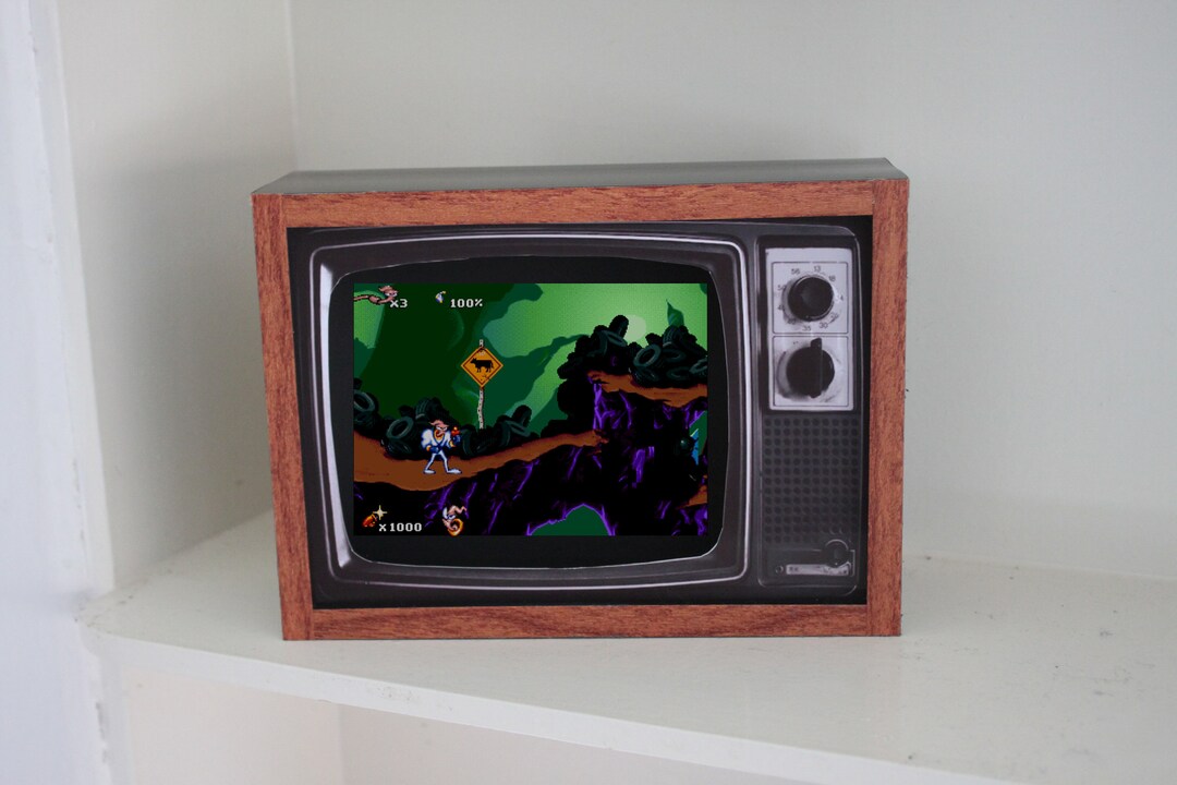 Earthworm Jim Retro TV Photo Frame - Etsy UK