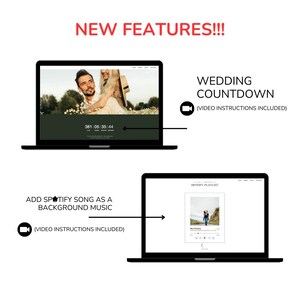 Wedding Website Canva, Digital Wedding Mobile, Mini Website Invite ...