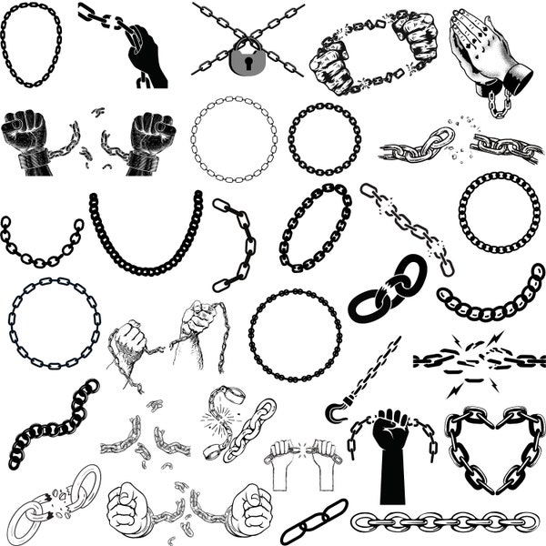 Chain Link Silhouette - Etsy