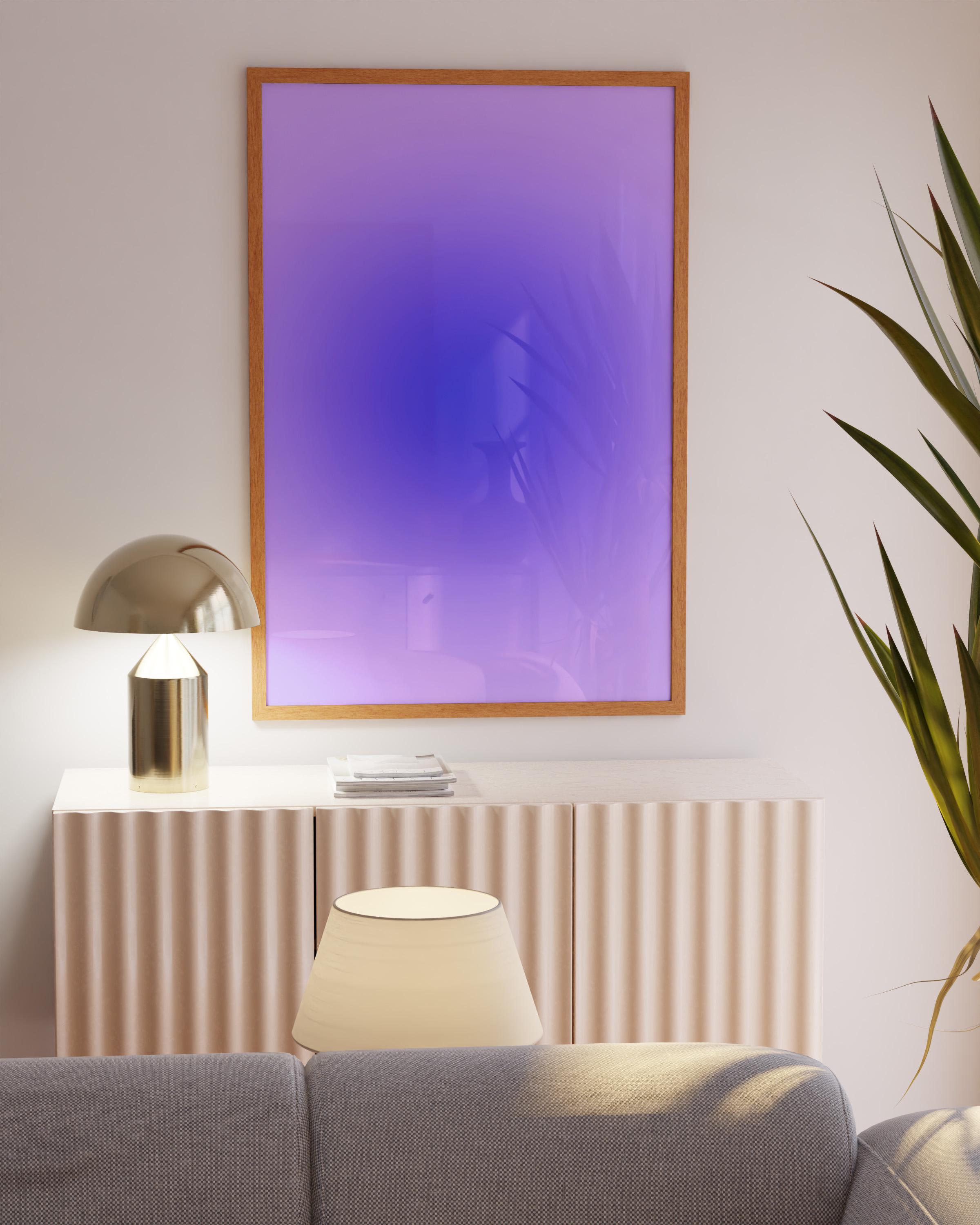 Purple Aura Poster, Abstract Gradient Wall Art, Spiritual Print ...