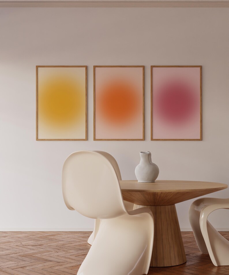 Aura Gradient Print Set | Spiritual Wall Art (digital Download) - Etsy