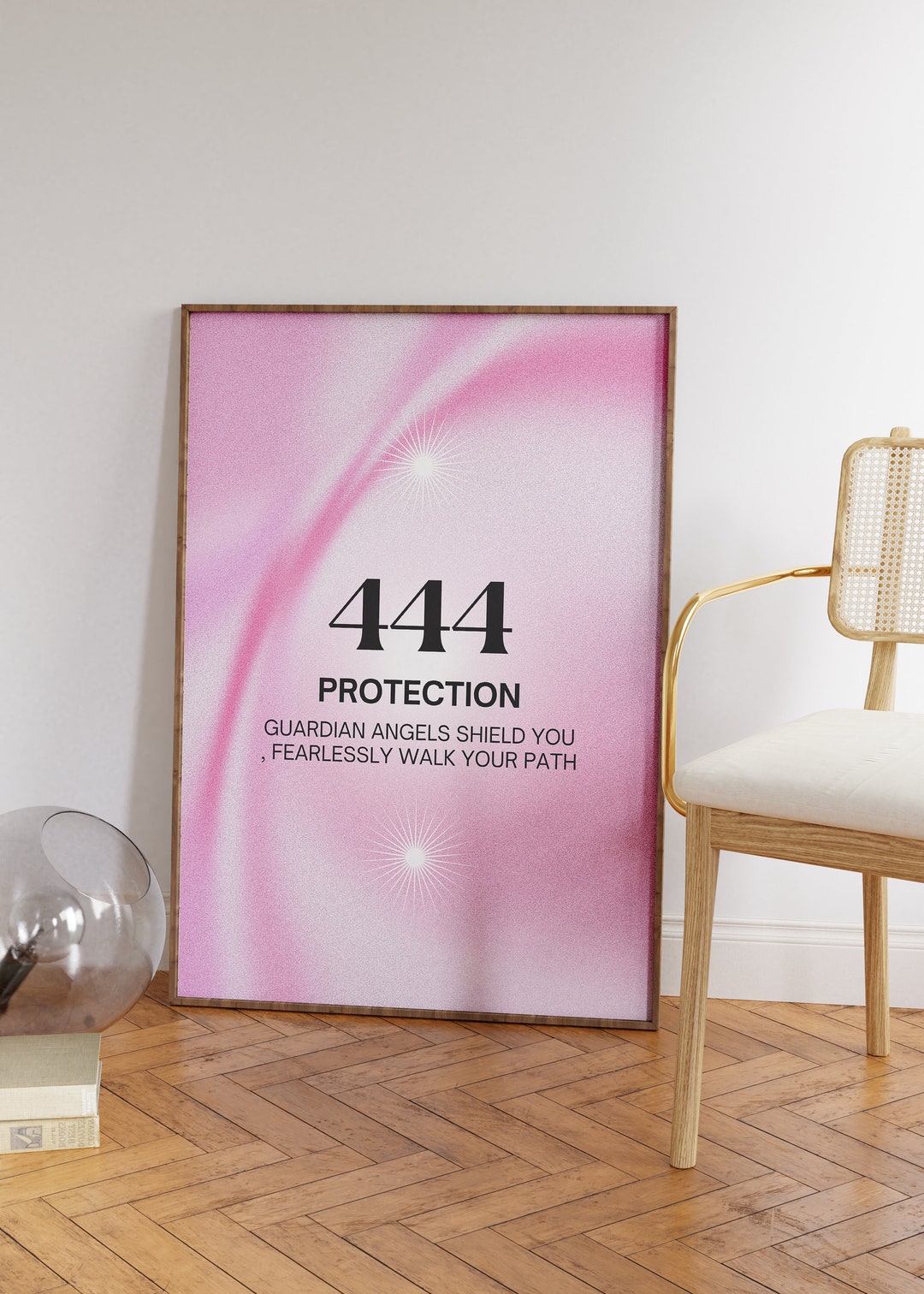 Angel Number 444 Y2K Aura Gradient Abstract Print Retro - Etsy
