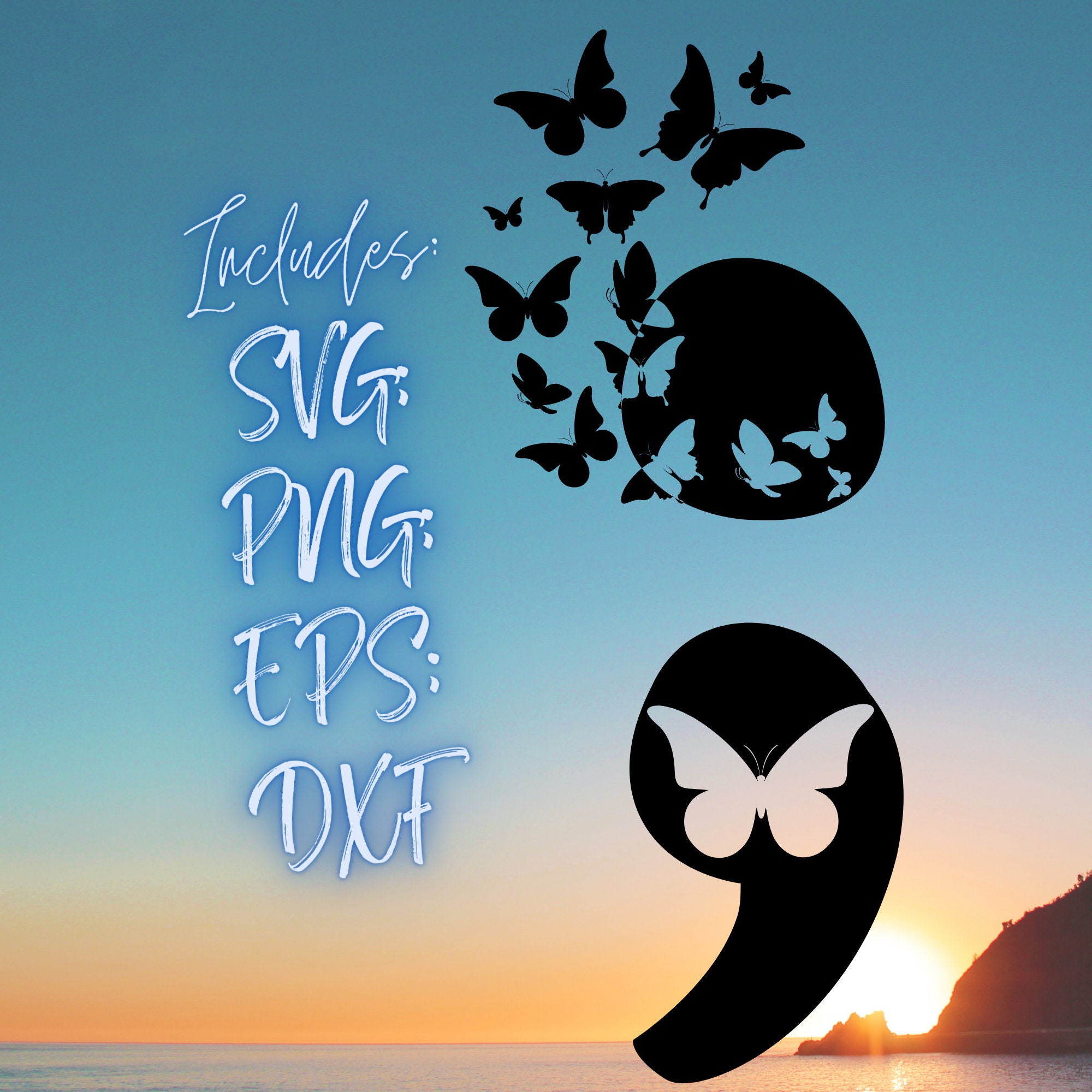 Artsy Semicolon SVG / Inspirational SVG / Cut File / Cricut ...