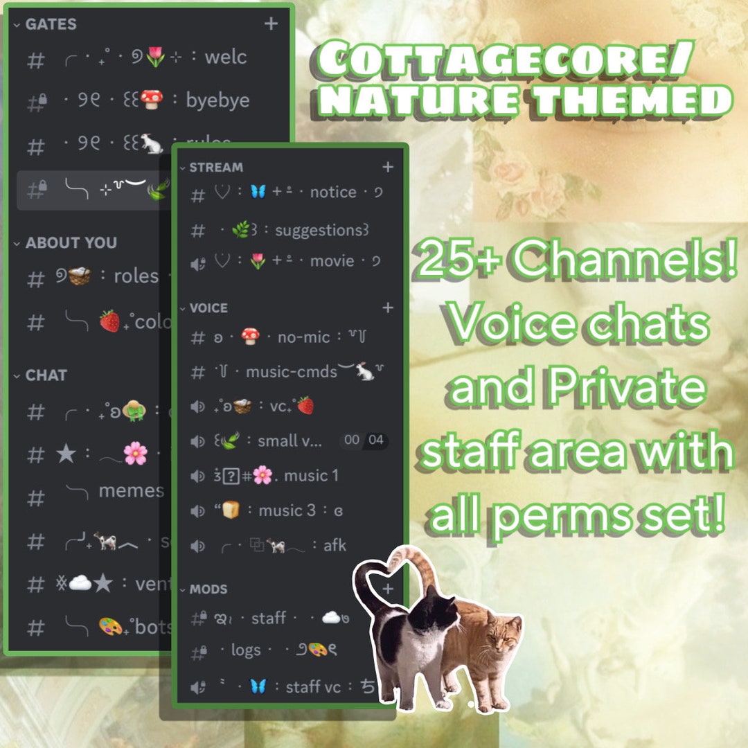Cottagecore Aesthetic Discord Template INSTANT DOWNLOAD - Etsy