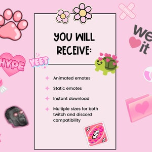 250+ MEGA PINK Emotes Pack | Pink Aesthetic Emotes for Twitch and ...