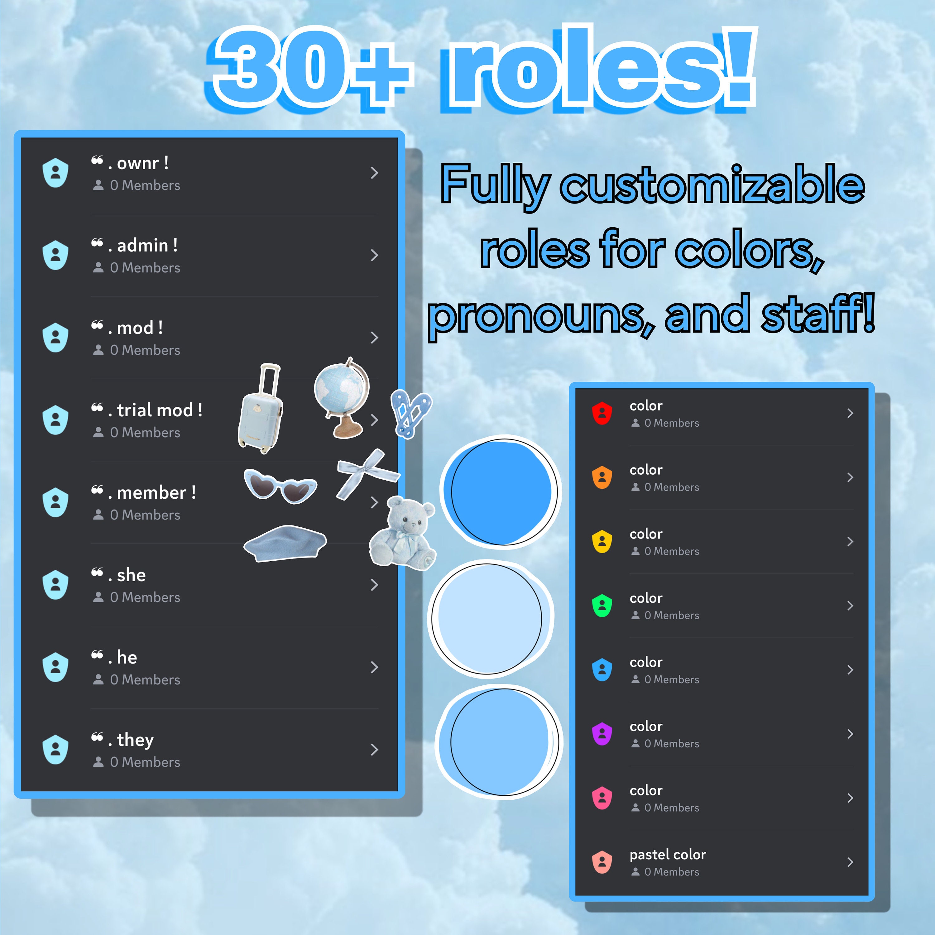 Aesthetic Blue Discord Server Template INSTANT DOWNLOAD - Etsy