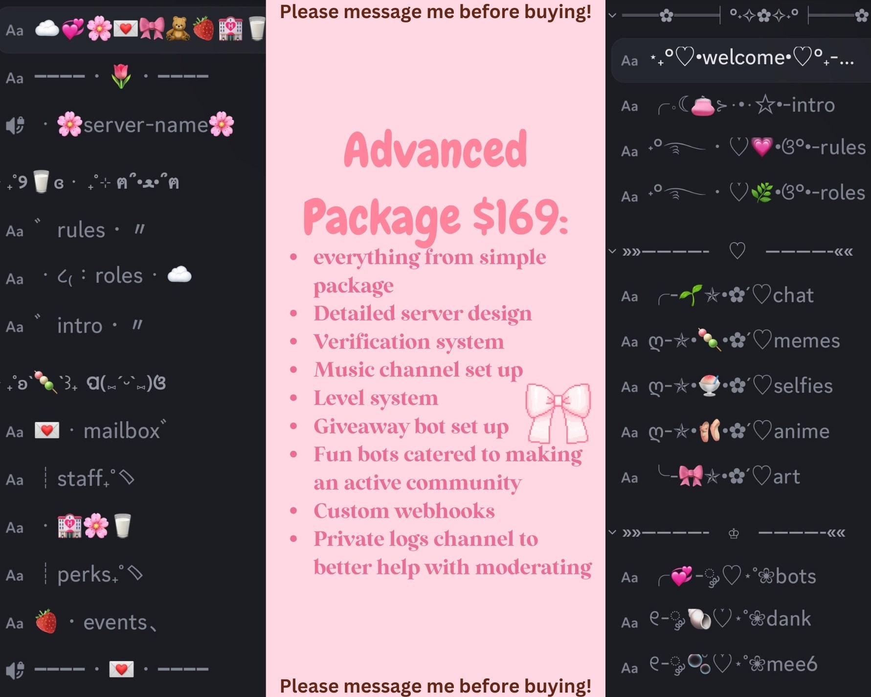 CUSTOM Aesthetic Discord Server for Gaming/twitch Personalized Discord ...