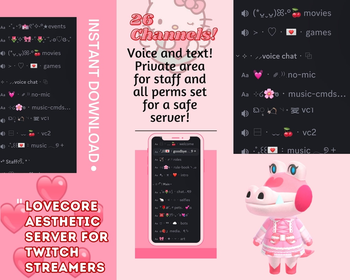 Lovecore Aesthetic Discord Server for Twitch Streamers Aesthetic ...