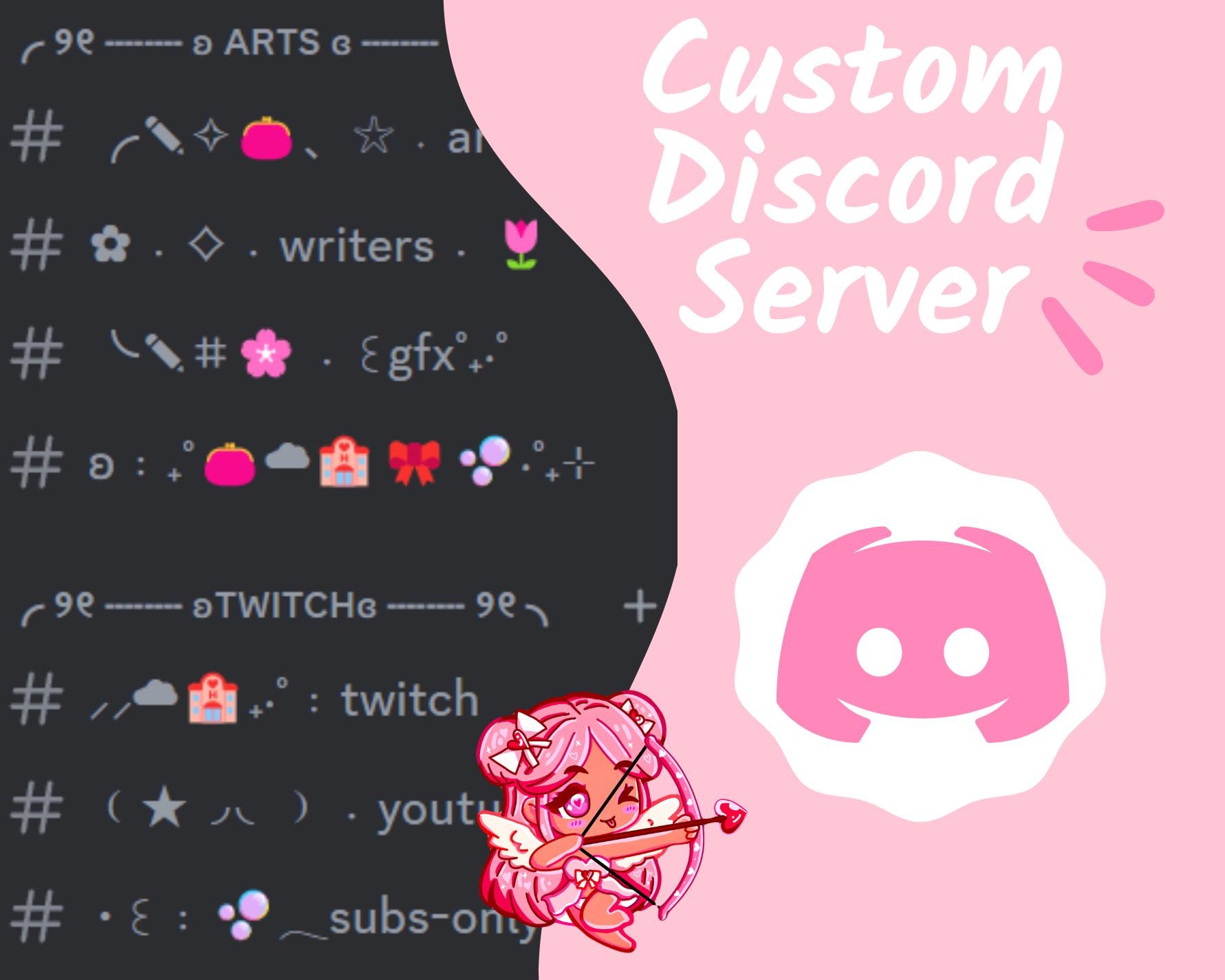 CUSTOM Aesthetic Discord Server for Gaming/twitch | Personalized ...