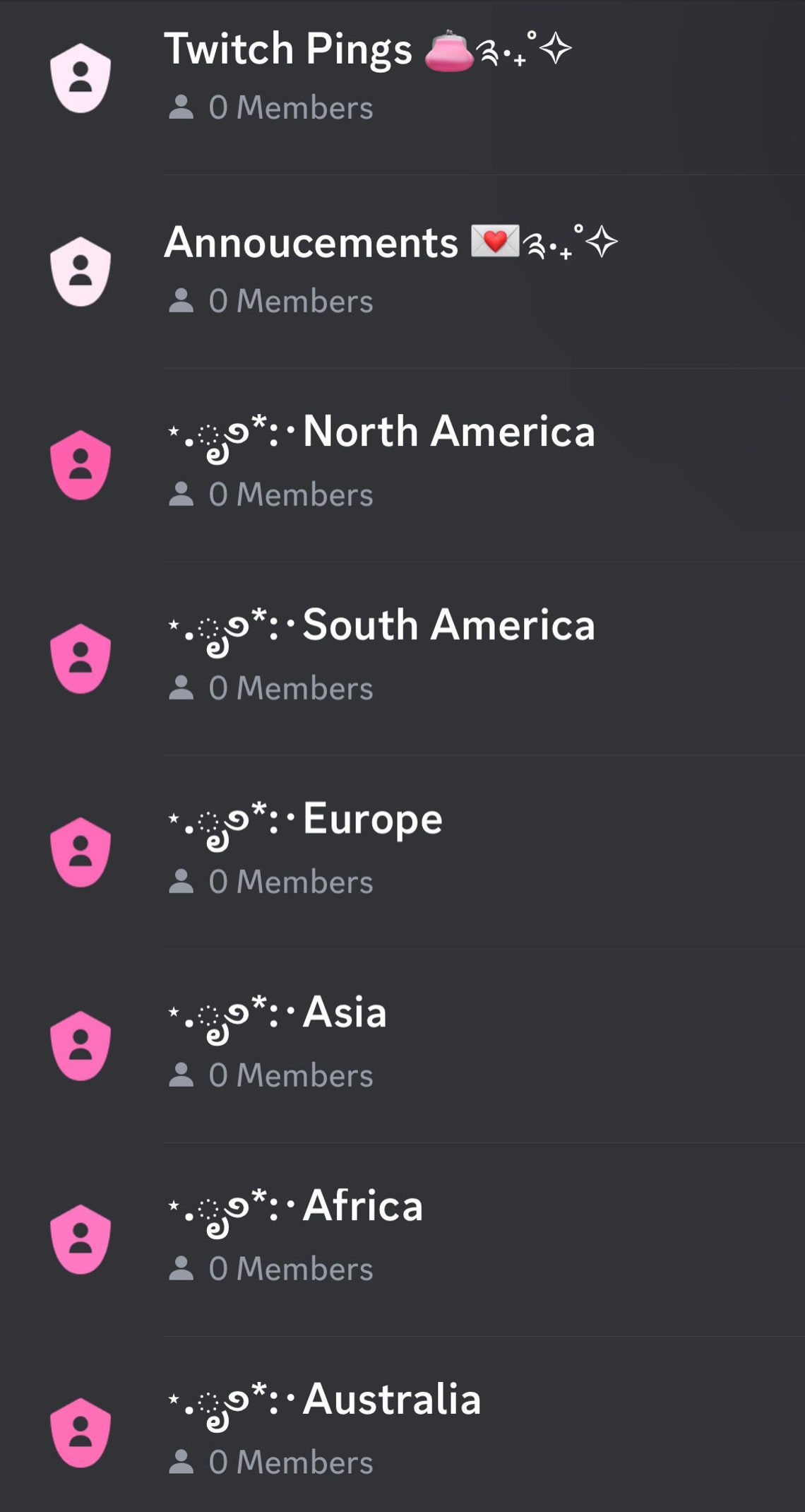 Pink and White Aesthetic Discord Server for Twitch Streamer Discord ...