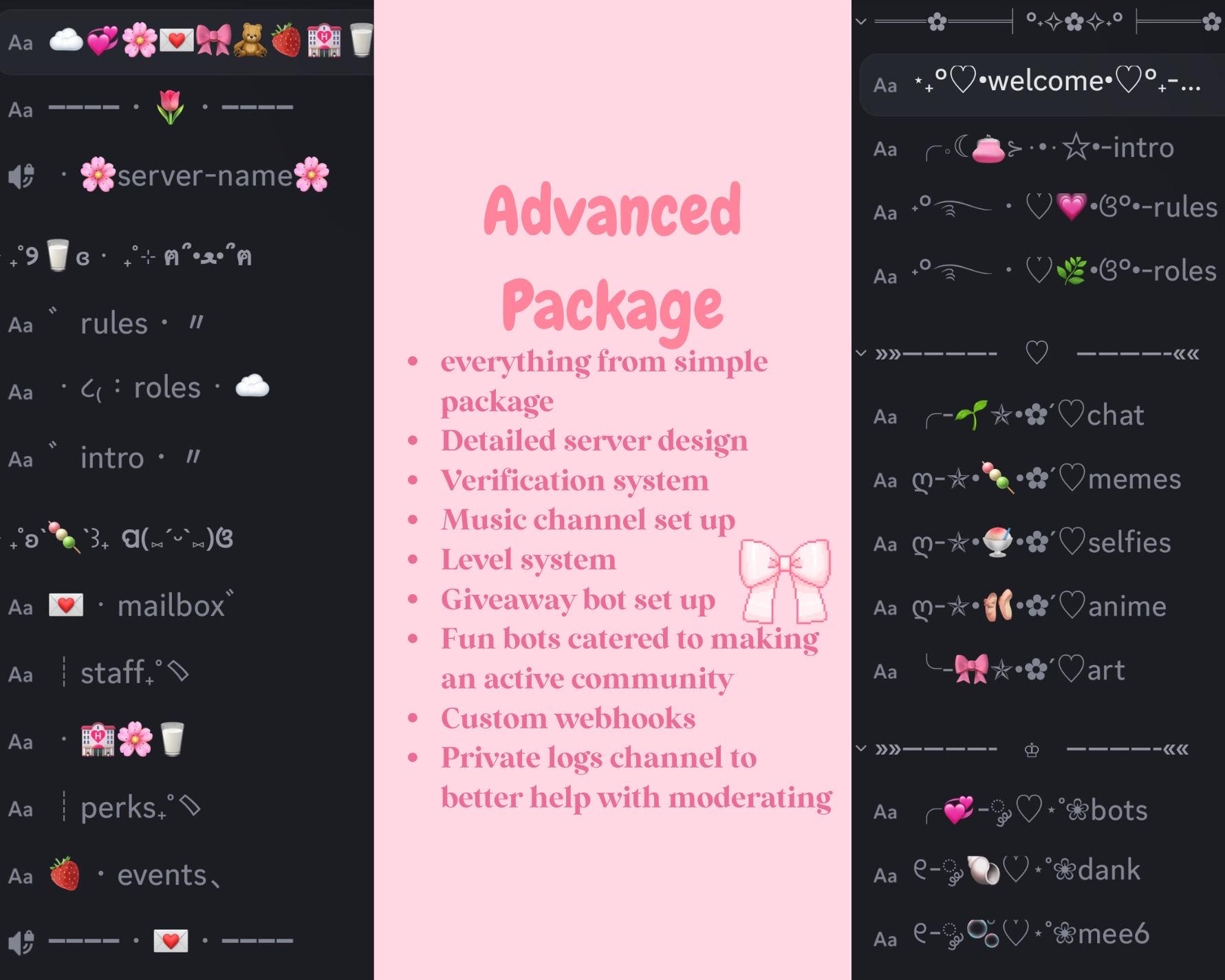 CUSTOM Aesthetic Discord Server for Gaming/twitch | Personalized ...