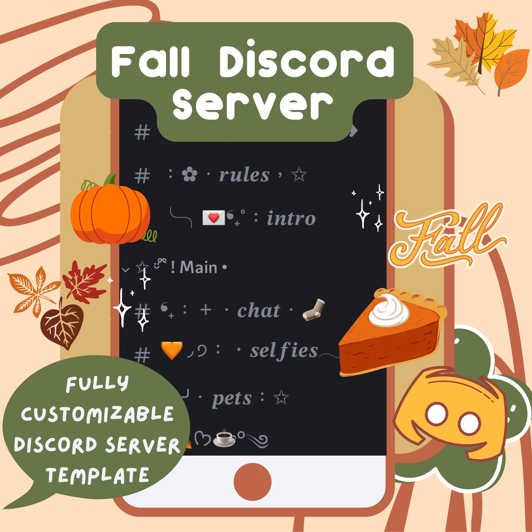 Fall Aesthetic Discord Server Template for Twitch Streamer | Cute Fall ...
