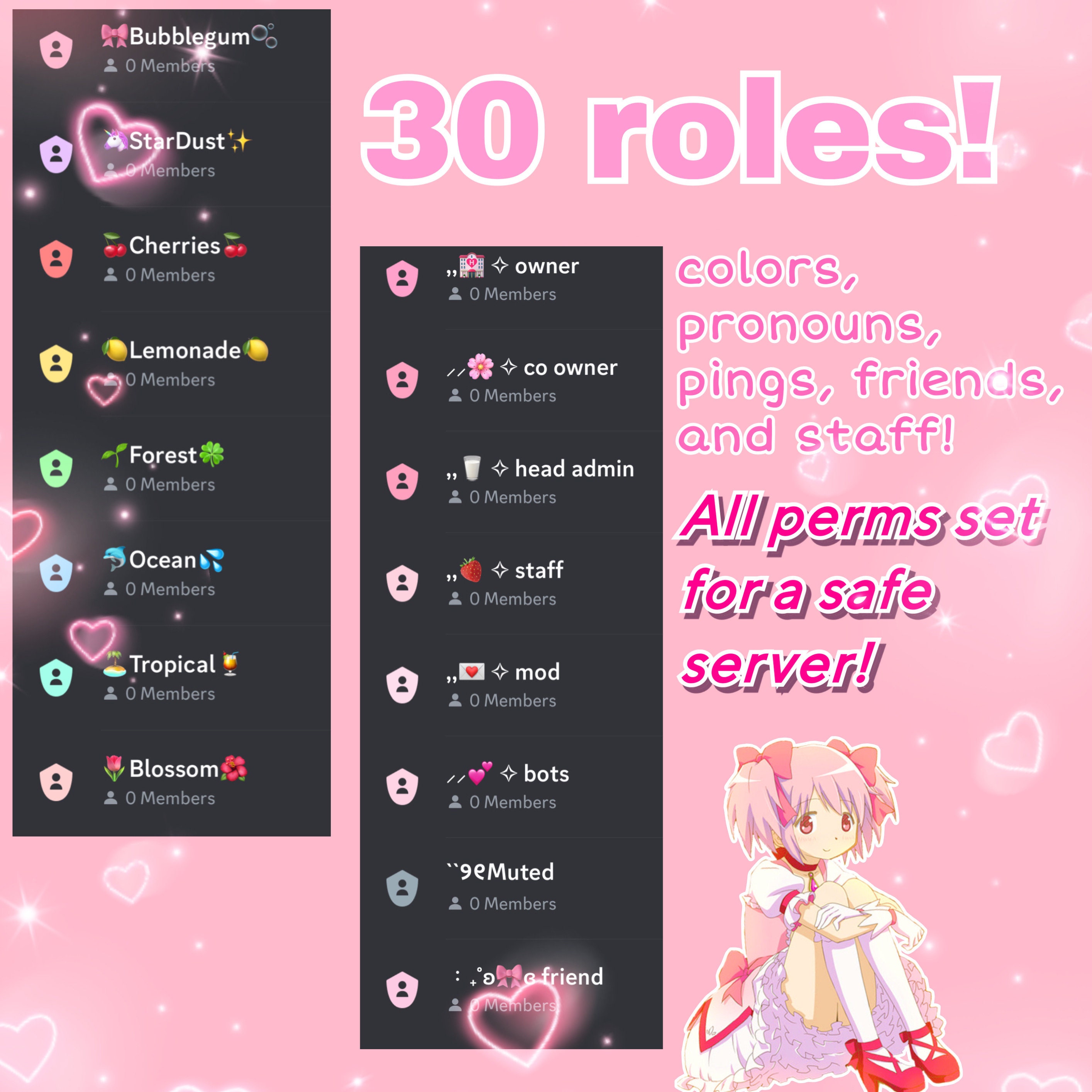 Pink Aesthetic Discord Template INSTANT DOWNLOAD - Etsy