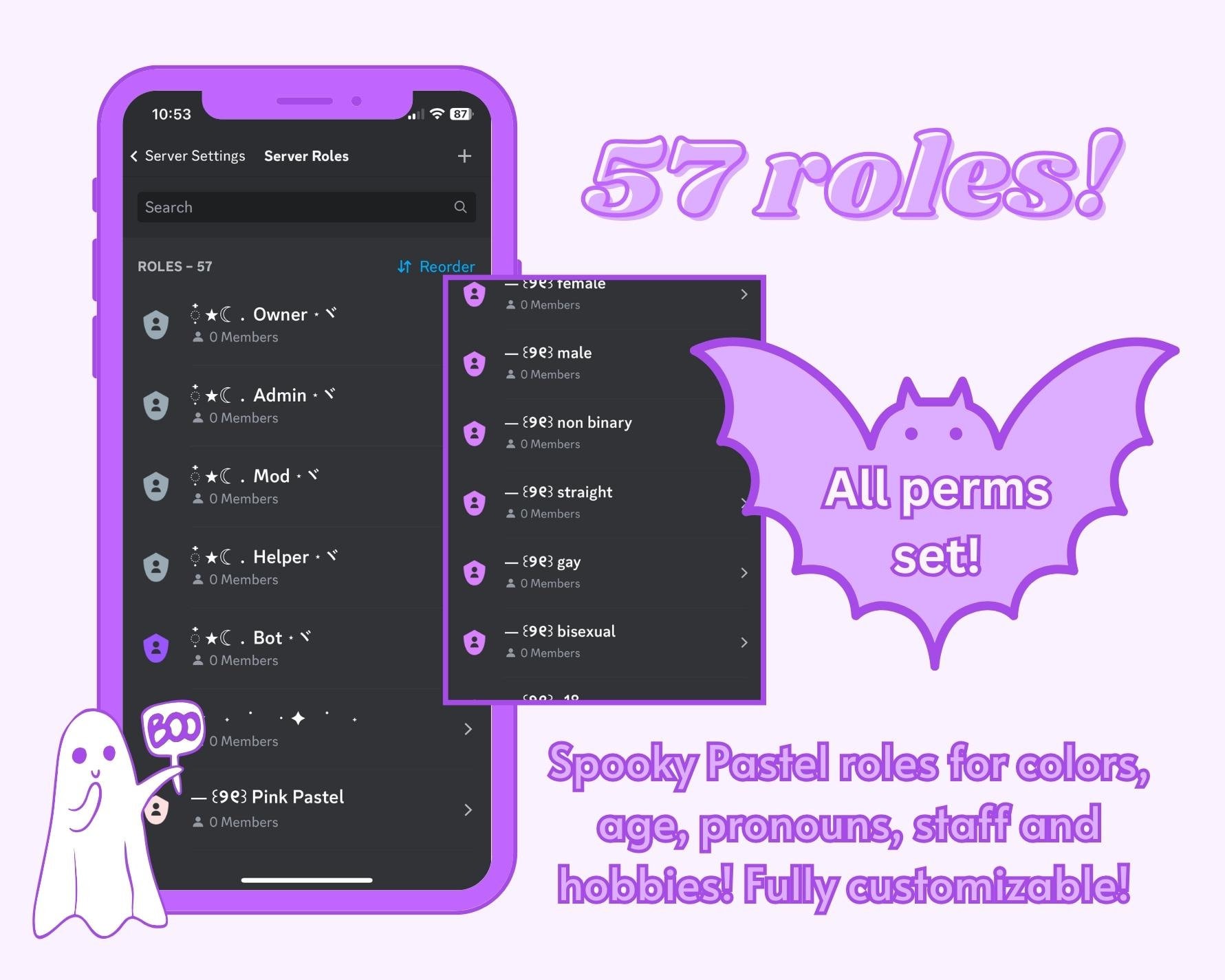 Spooky Pastel Halloween Discord Server Template: Emo Grunge Gaming ...