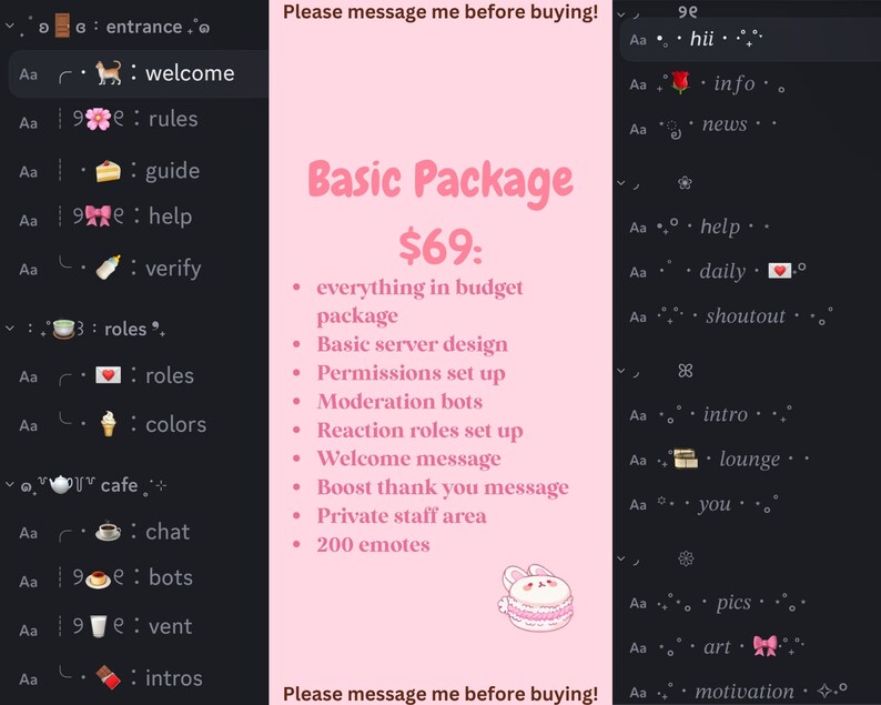 CUSTOM Aesthetic Discord Server for Gaming/twitch Personalized Discord ...