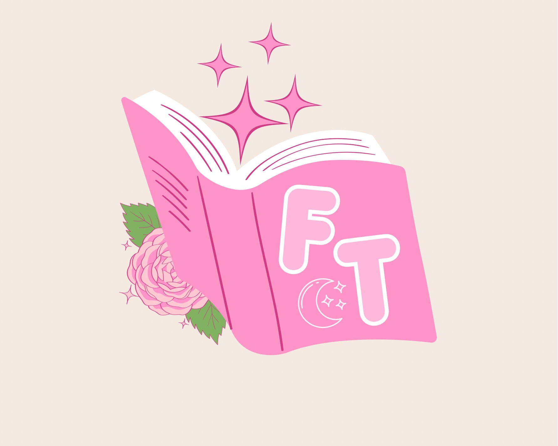 Kawaii Pink Logo Template Editable in Canva Cute Magical and Quirky ...