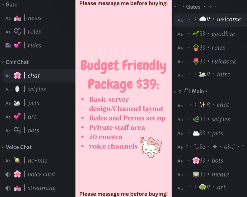 CUSTOM Aesthetic Discord Server for Gaming/twitch Personalized Discord ...