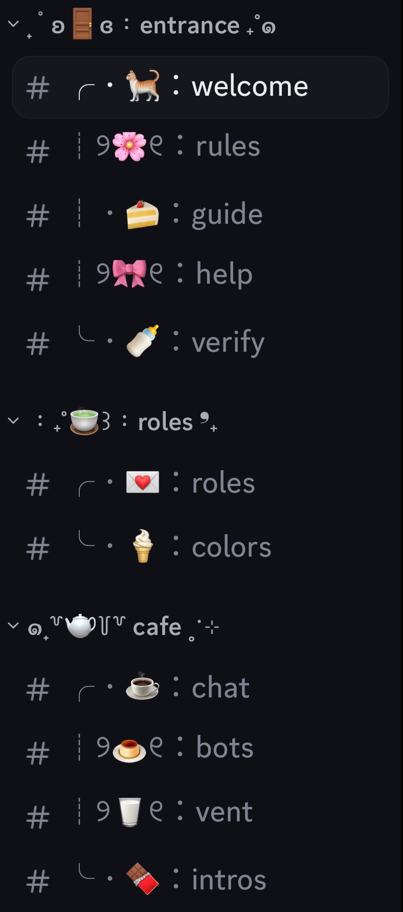 Cat Cafe Themed Discord Server | Aesthetic Discord Server Template ...