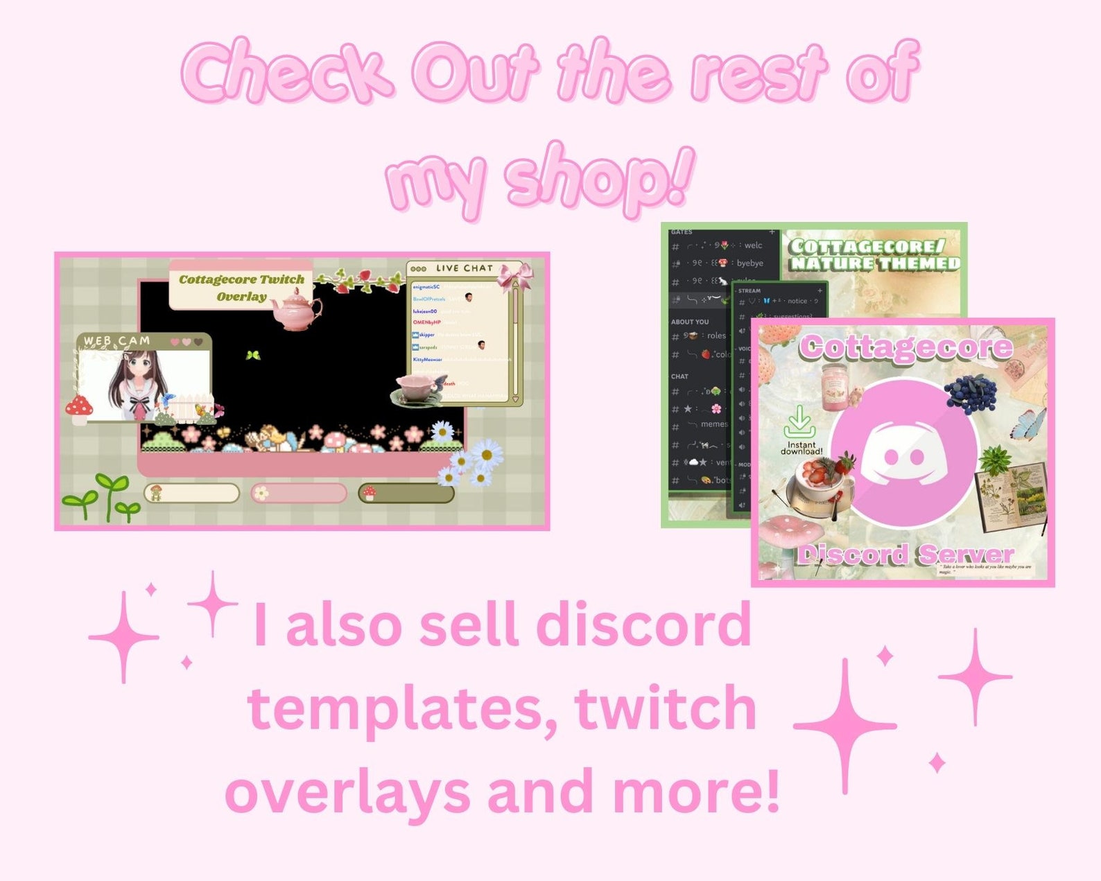 100 Cottagecore Emotes for Twitch and Discord Cute/aesthetic Emojis ...