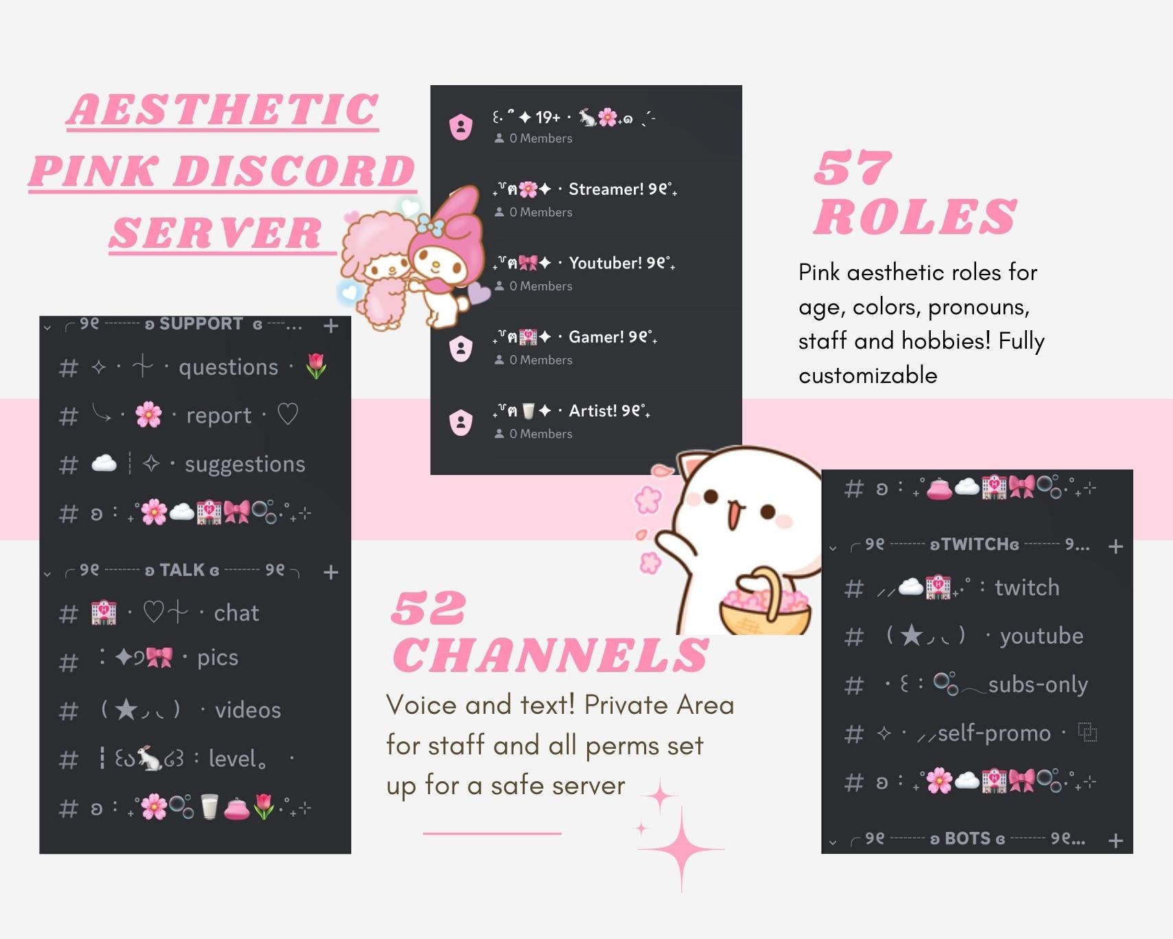 FULL Kawaii Twitch Streamer Bundle With a Discord Server Template and ...
