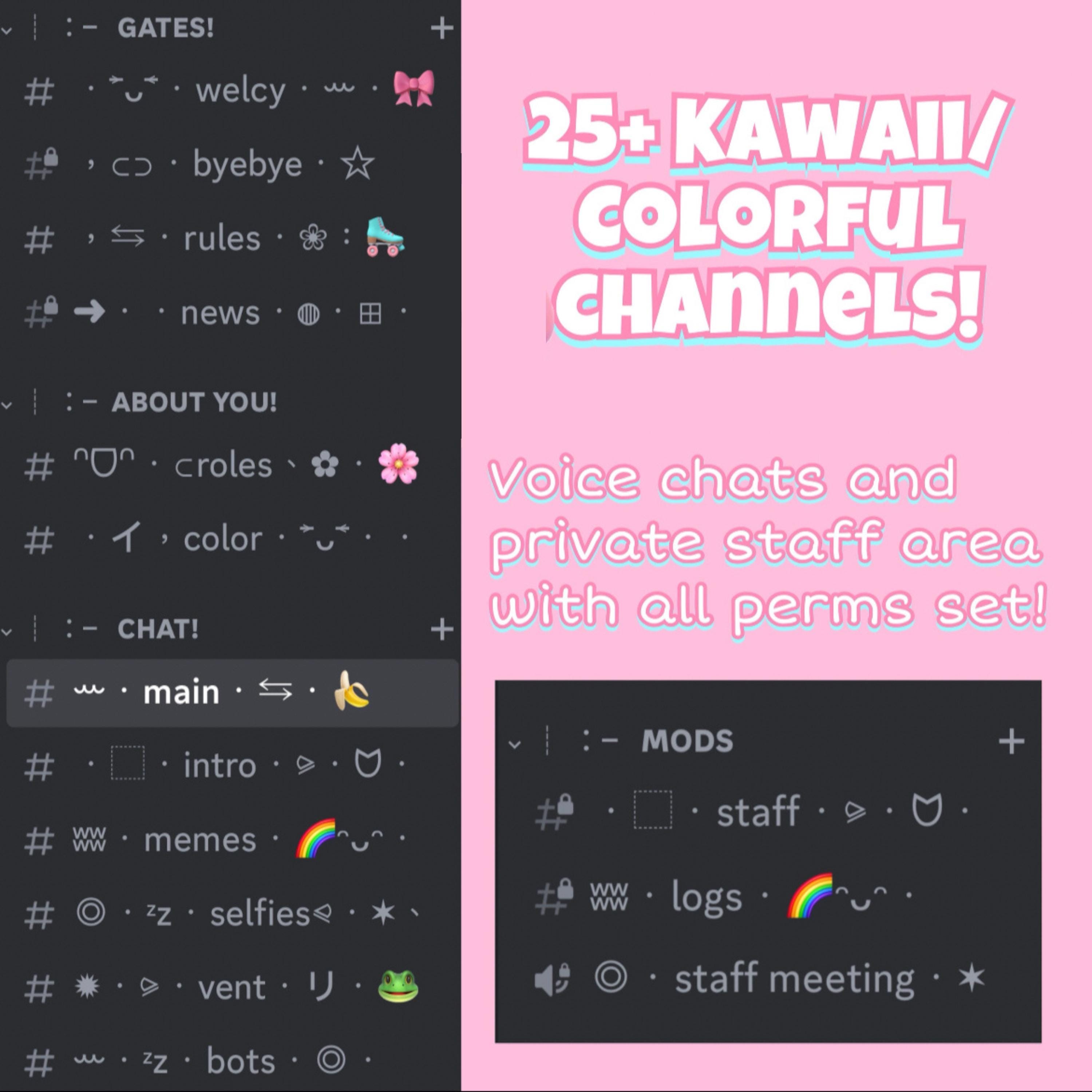 Kawaii Discord Server Template | Kidcore Theme (instant Download) - Etsy