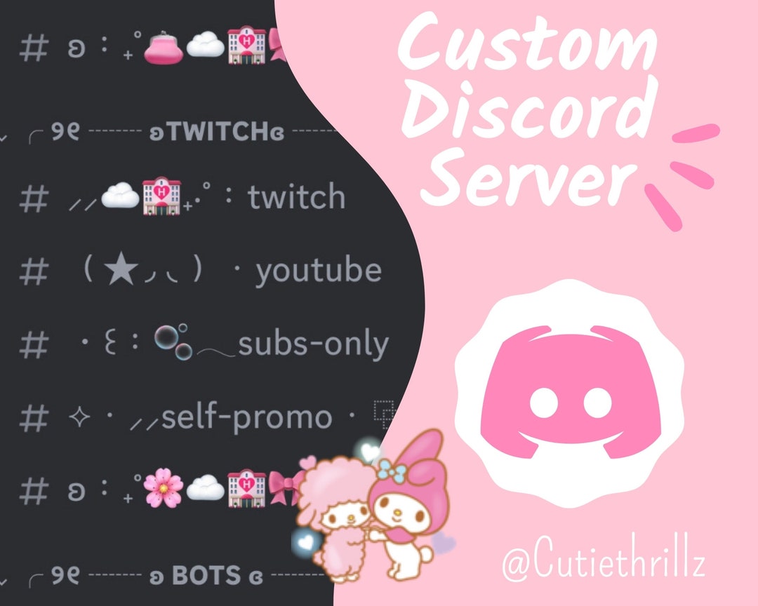 Servidor de Discord kawaii PERSONALIZADO para Twitch Streamer's ...