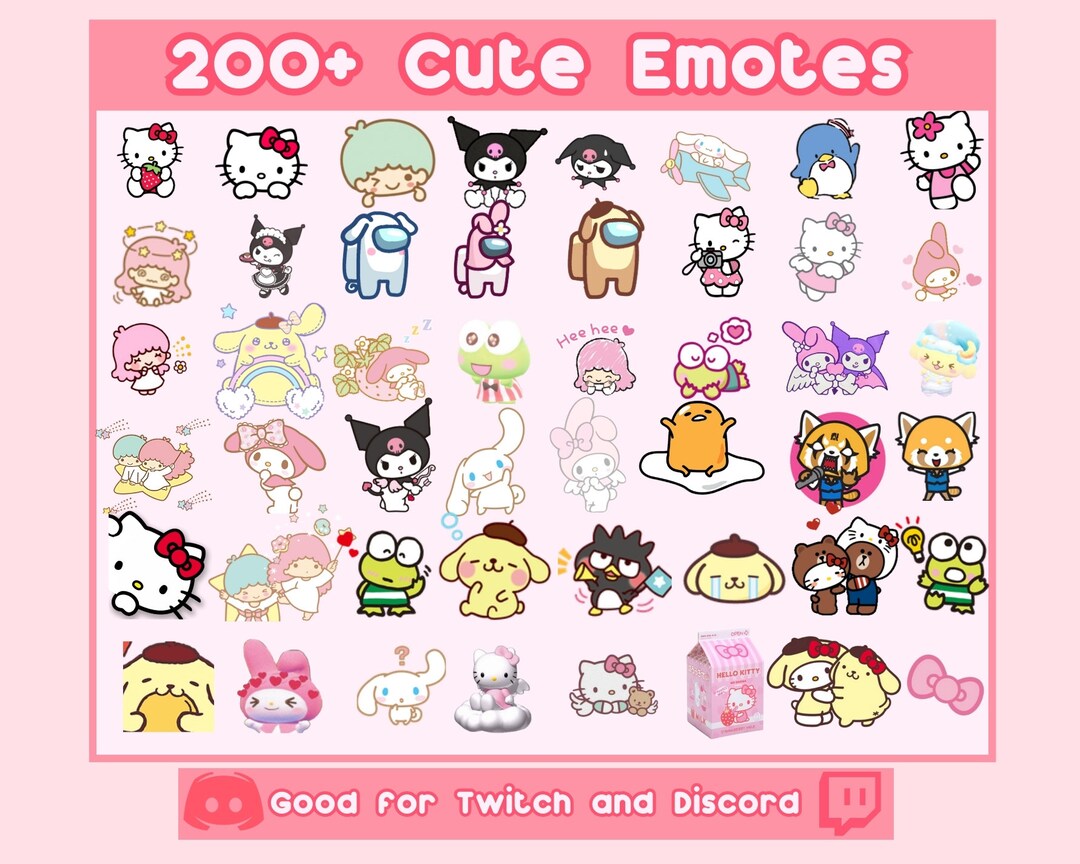 200 Cute Aesthetic Emotes for Twitch and Discord Cute/Funny Emojis ...