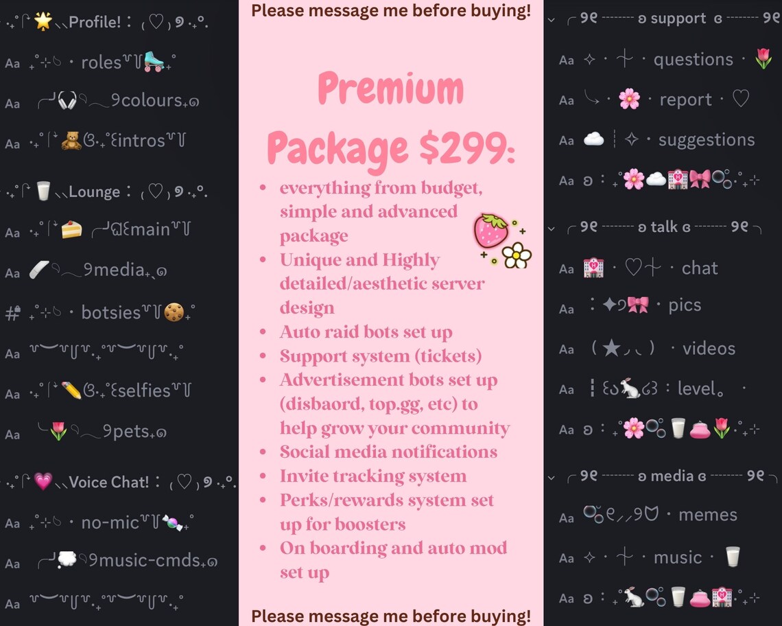 CUSTOM Aesthetic Discord Server for Gaming/twitch Personalized Discord ...