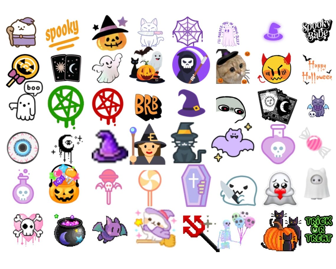100 Spooky Emotes for Twitch/discord | Halloween Twitch Emotes ...