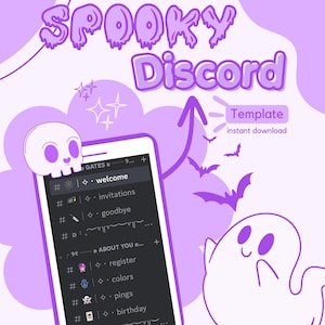 Spooky Pastel Halloween Discord Server Template: Emo Grunge Gaming ...