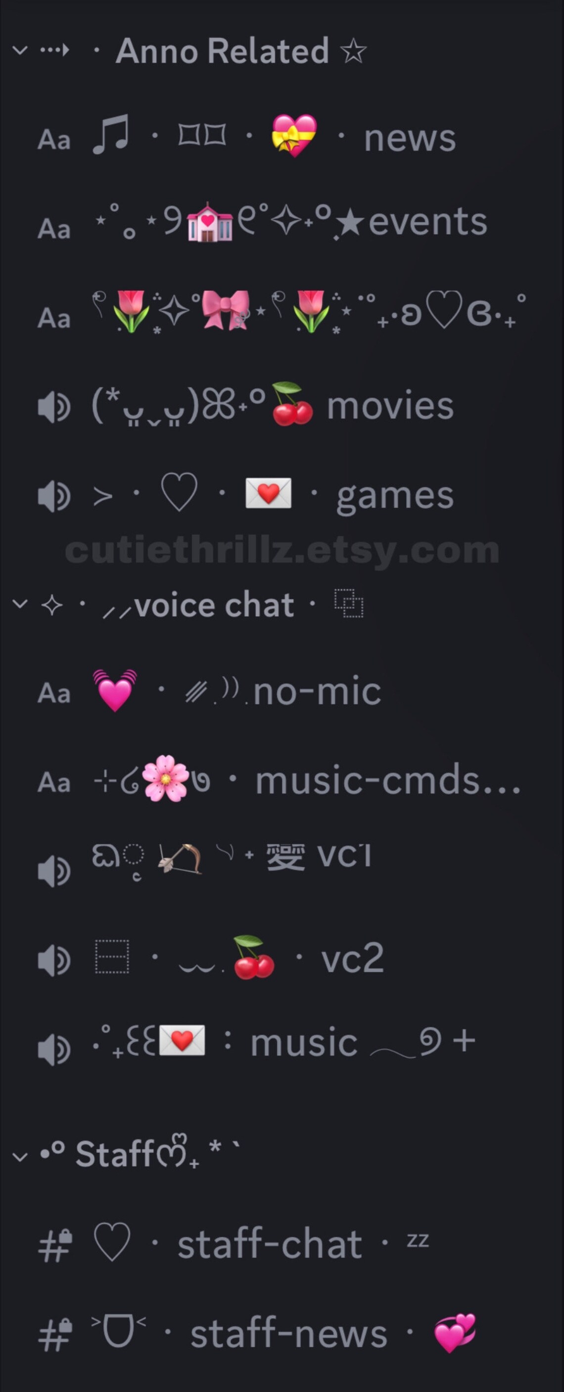 Valentines Day Discord Server for Twitch Streamers | Aesthetic Lovecore Discord Server Template ...