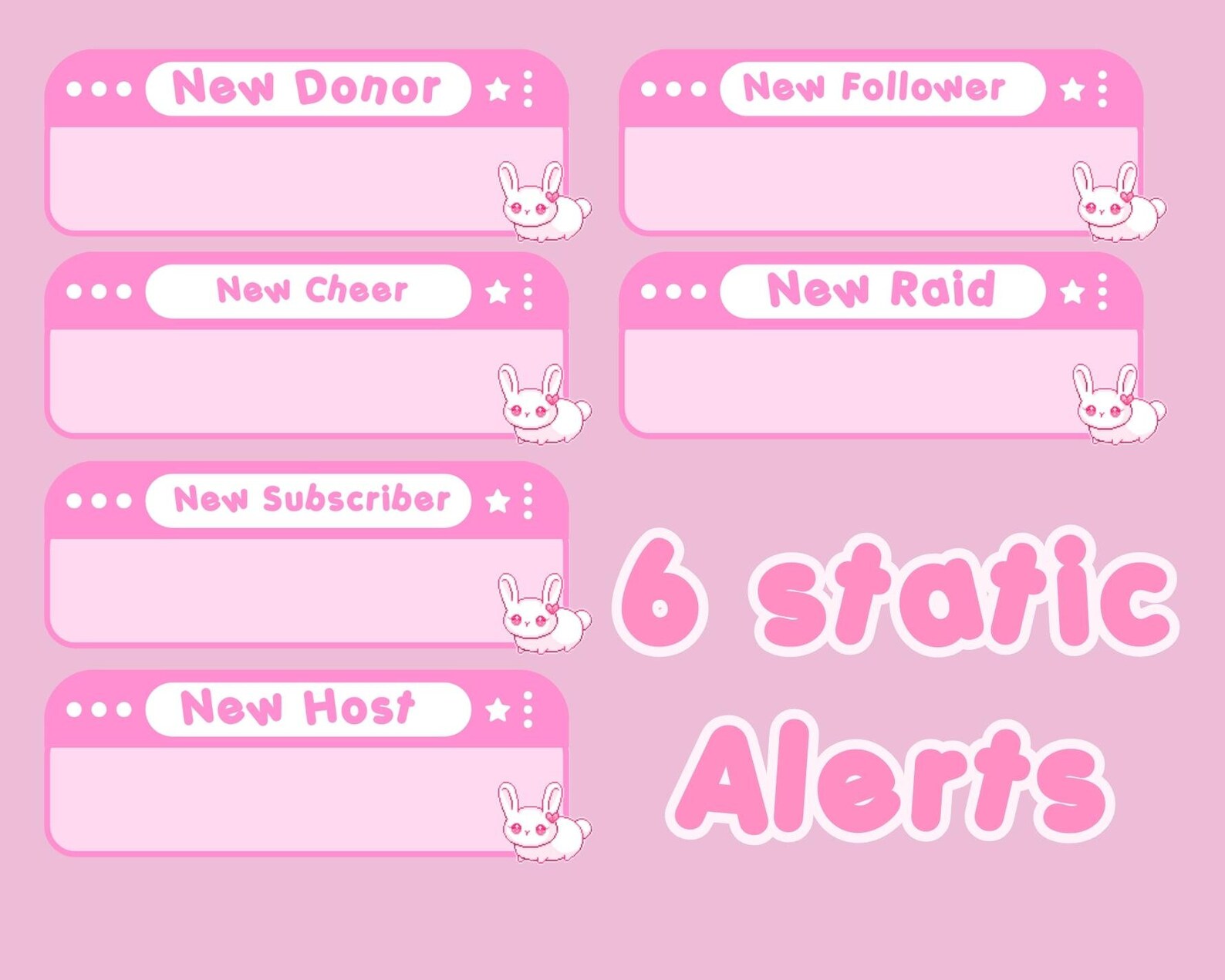 Kawaii Pink Twitch Overlay for Gamer Girl Gaming Twitch Overlay Kit ...