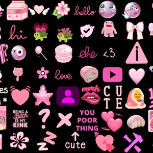 250+ MEGA PINK Emotes Pack | Pink Aesthetic Emotes for Twitch and ...