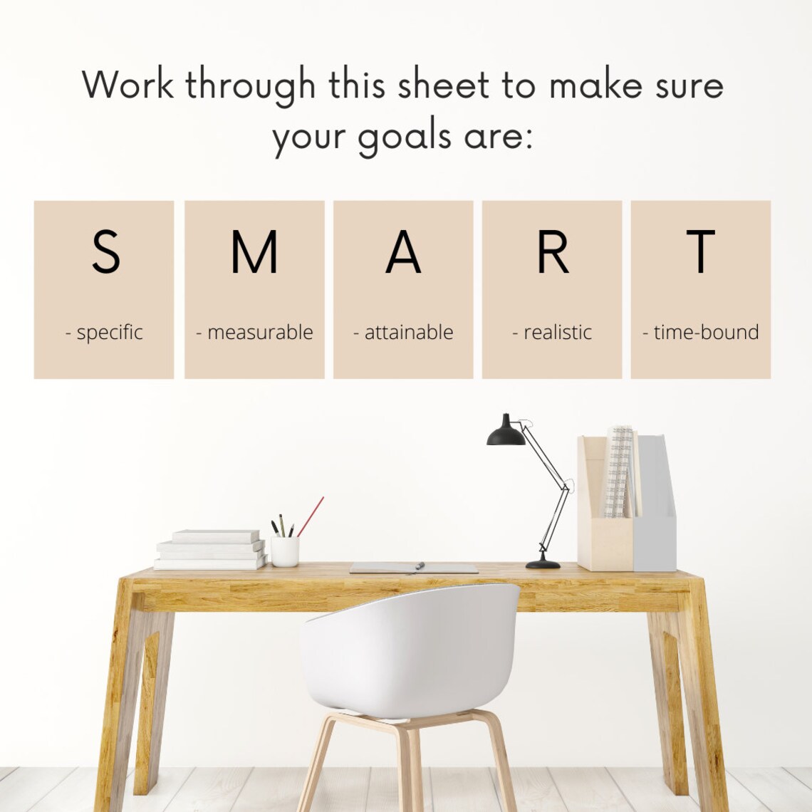 SMART Goal Setting Worksheet Printable – Personal Goal Planner, Instant ...